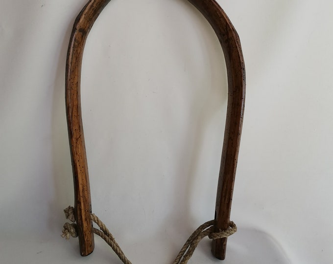 Antique Yoke of Bending Wood and Rope 1900s Antique Wooden Strap for Ox ...