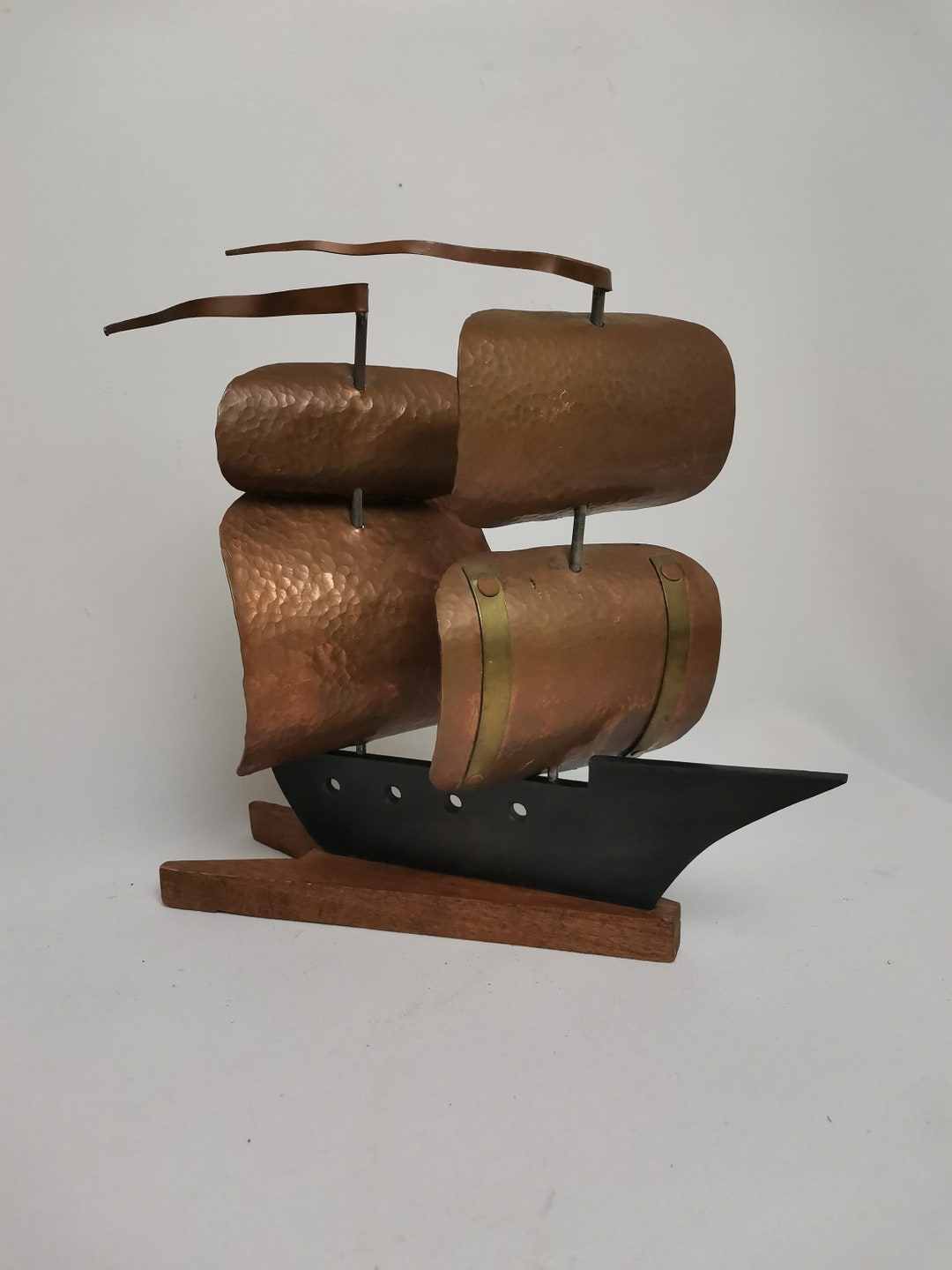 Vintage Copper Sailboat 1960s Miniature Copper Sailboat | Copper ...