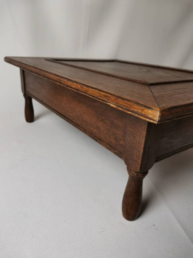 Antique Oak Writing Box on Legs 1910s Decorative Oak Lectern | Etsy