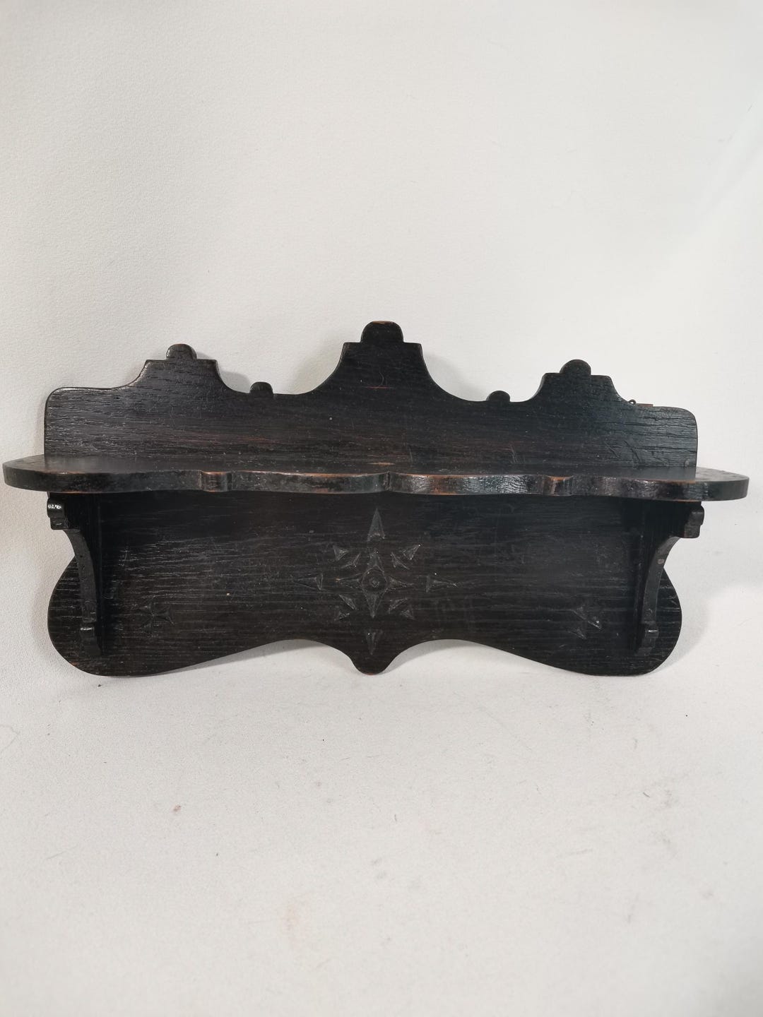 Antique Rack for Herbs or Trinkets 1900s Small Antique Oak Wall Rack ...