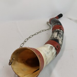 Vintage Horn Wind Instrument 1960s Hornpipe of Cow Cattle Horn ...