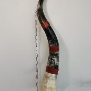 Vintage Horn Wind Instrument 1960s Hornpipe of Cow Cattle Horn ...