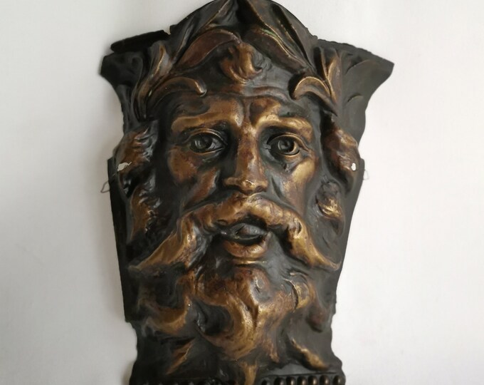 Antique Bronze Colored Mask Art Deco 1920s Antique Metal Mask Man With ...