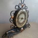 Antique Copper Table Clock With Curled Ironwork 1940s Art - Etsy