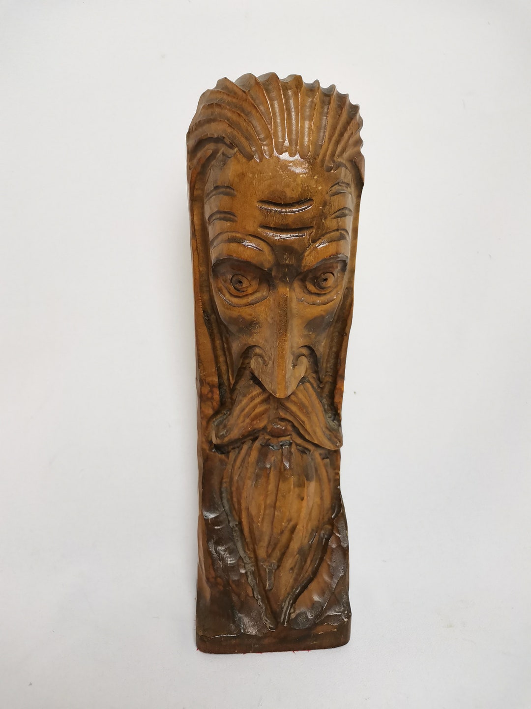 Vintage Wood Carving Bust of Don Quixote 1970s Coarse Wood Carving Bust ...