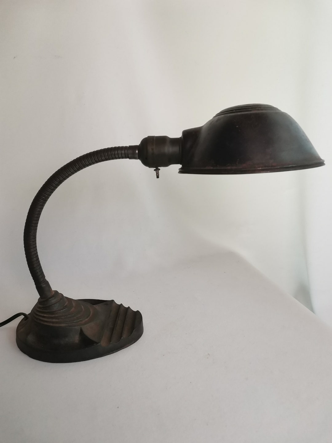 Antique Art Deco Desk Lamp Eagle Made of Metal With Bending Arm and ...