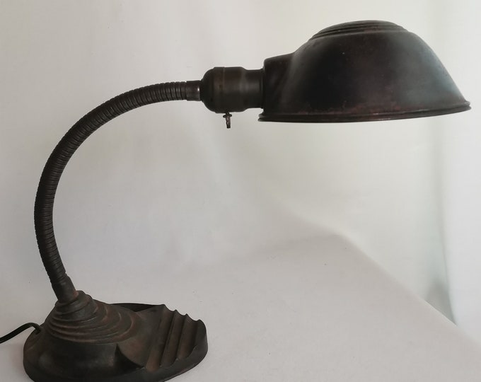 Antique Art Deco Desk Lamp Eagle Made of Metal With Bending Arm and ...