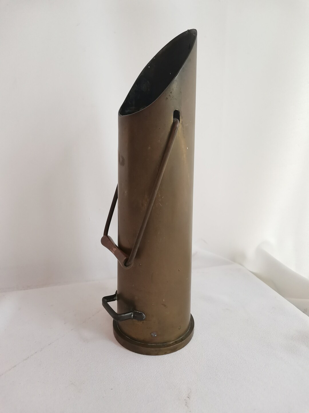 Antique Shell Casing Small Coal Scuttle 1940s Arts & Crafts Copper Coal ...