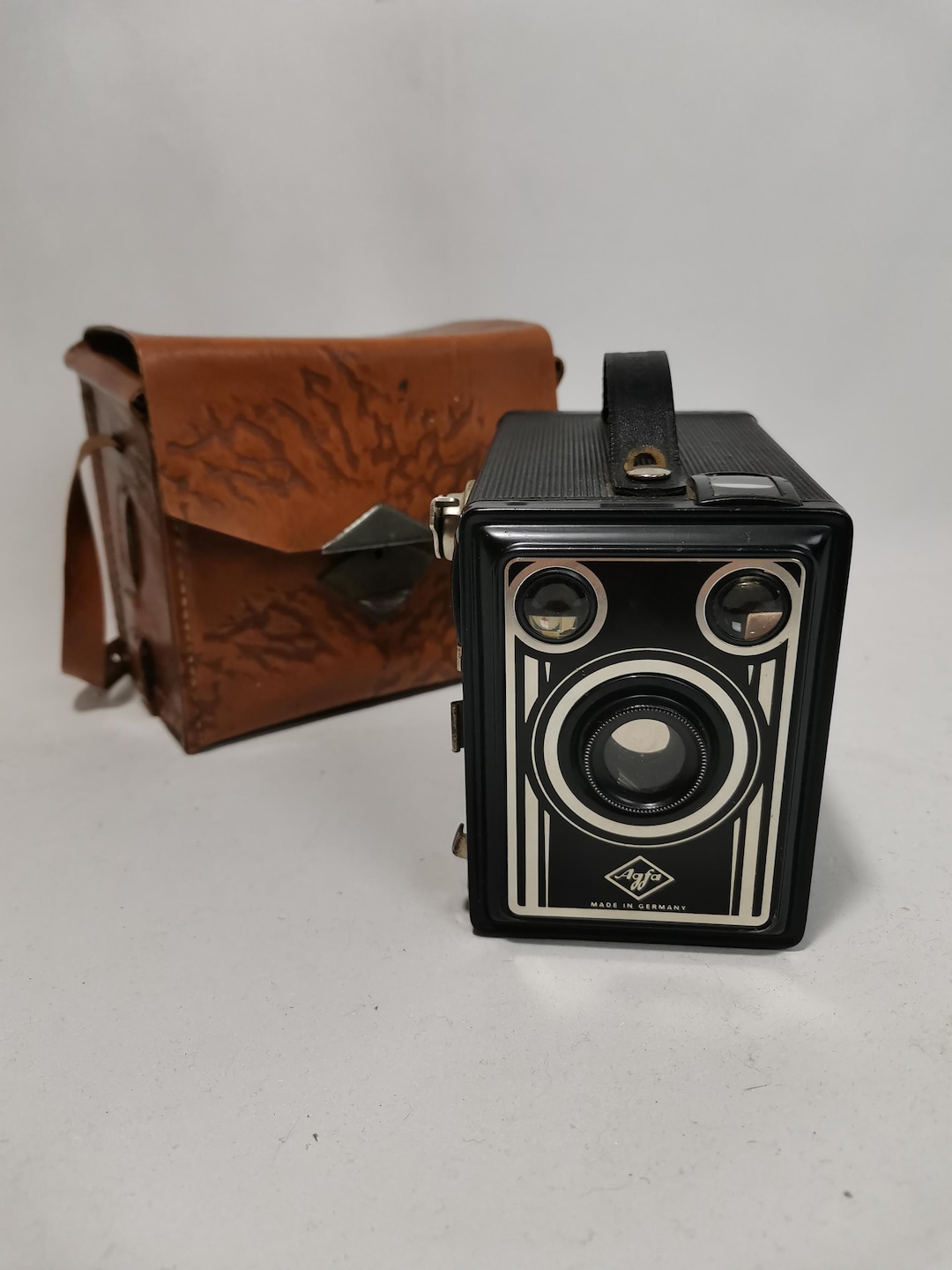 Antique Agfa Box Camera With Leather Case 1930s Made in Germany | Agfa ...