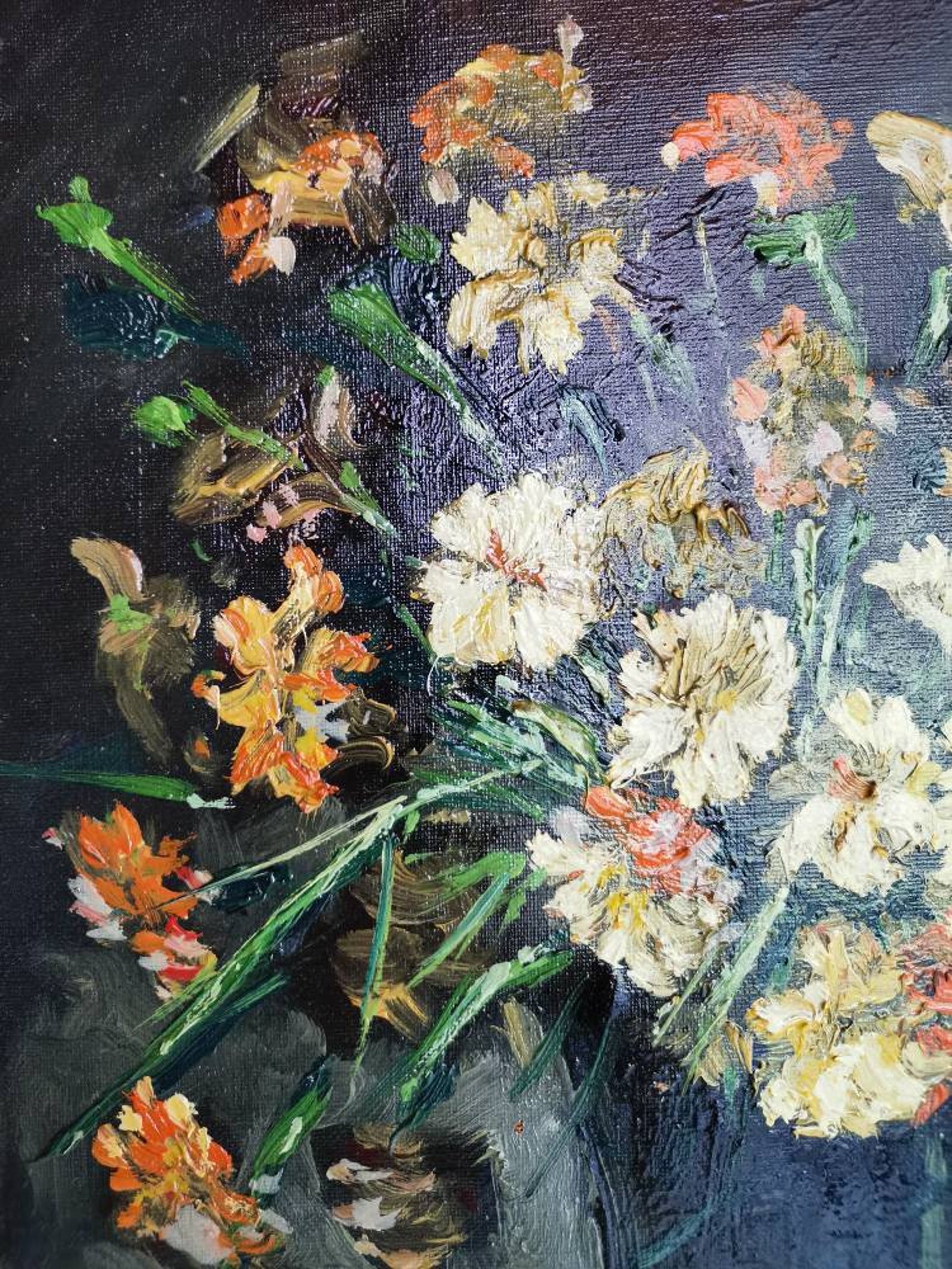Antique Original Flower Still Life Carnations in Vase in - Etsy