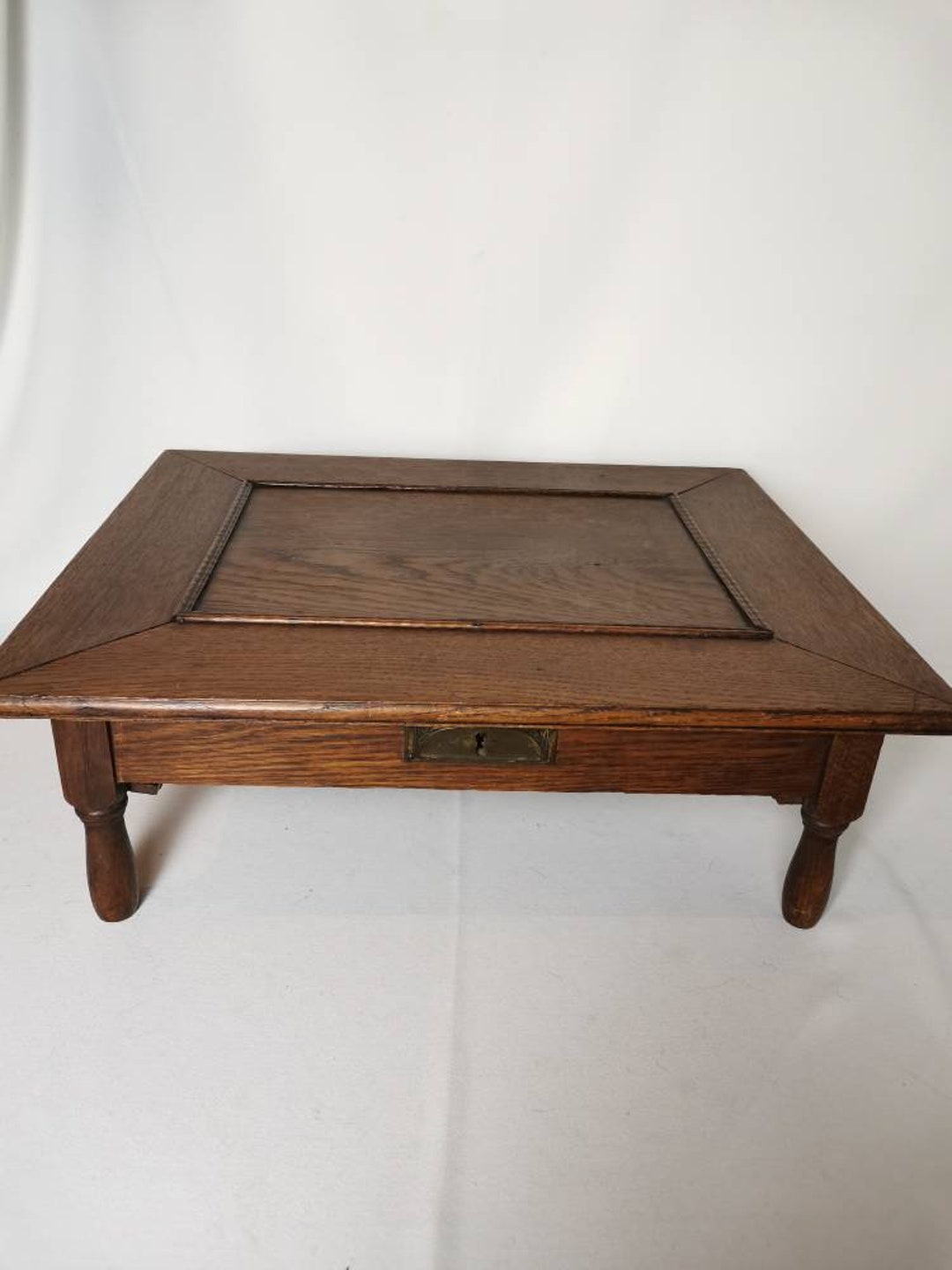 Antique Oak Writing Box on Legs 1910s Decorative Oak Lectern for on ...