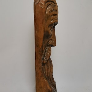 Vintage Wood Carving Bust of Don Quixote 1970s Coarse Wood Carving Bust ...