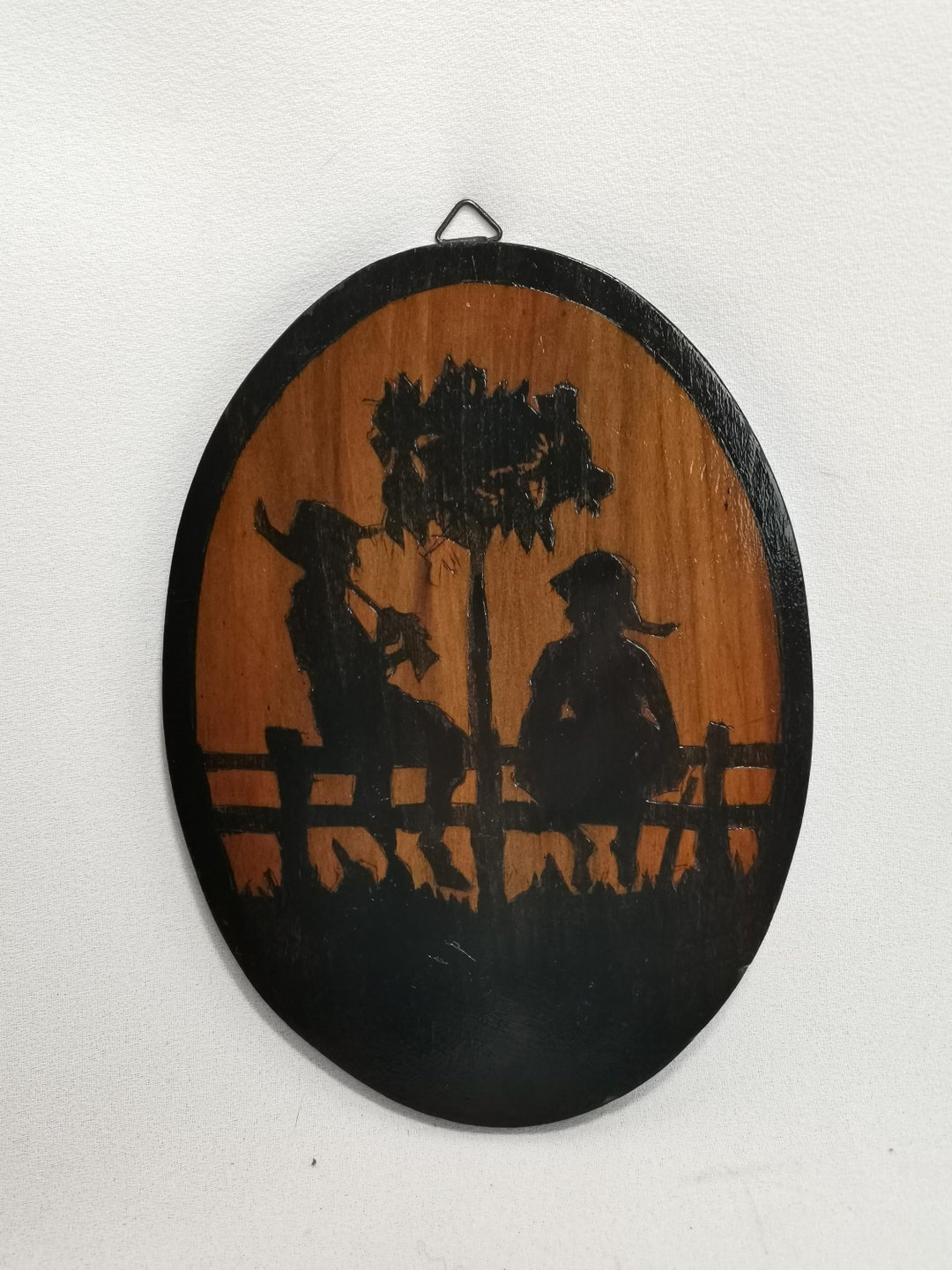 Antique Shadow Drawing on Panel 1910s Victorian Shadow Panel | Antique ...