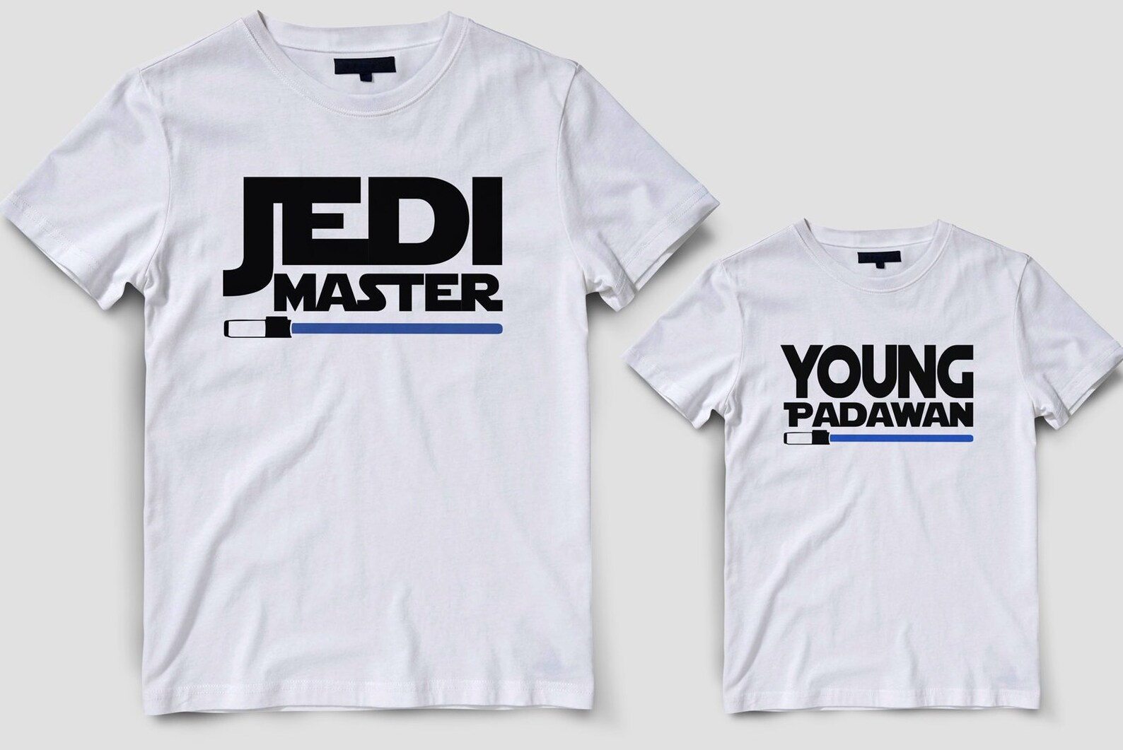 Dad son Jedi master young padawan Matching father and son | Etsy