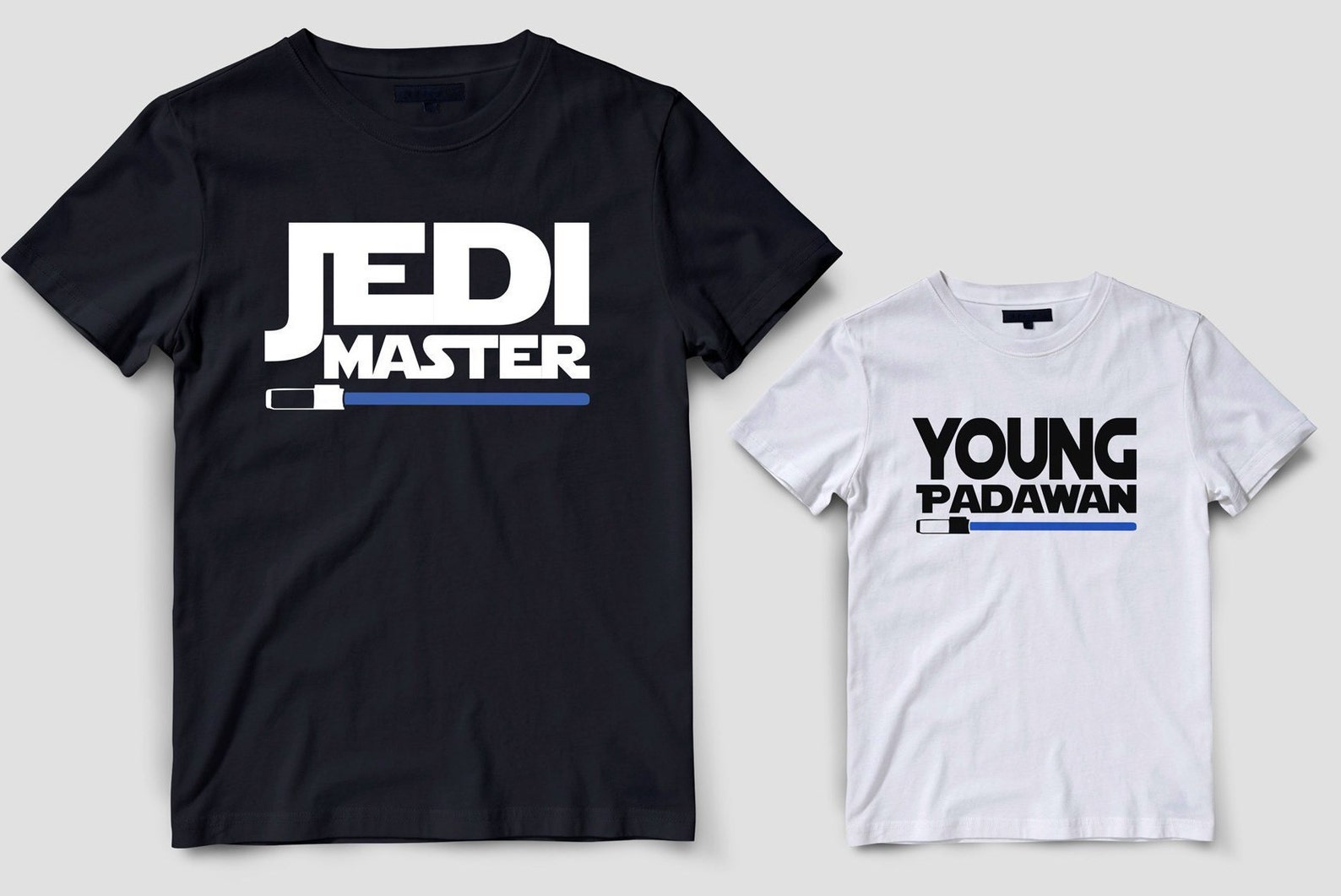 Dad son Jedi master young padawan Matching father and son | Etsy