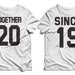 Together Since Couple Matching Shirt, Together Since 2021 Shirts ...