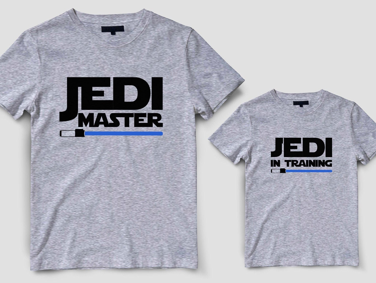 Dad son Jedi master young padawan Matching father and son | Etsy