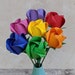 Rainbow Origami Roses Bouquet, LGBTQ Wedding Blooms, Paper Anniversary ...