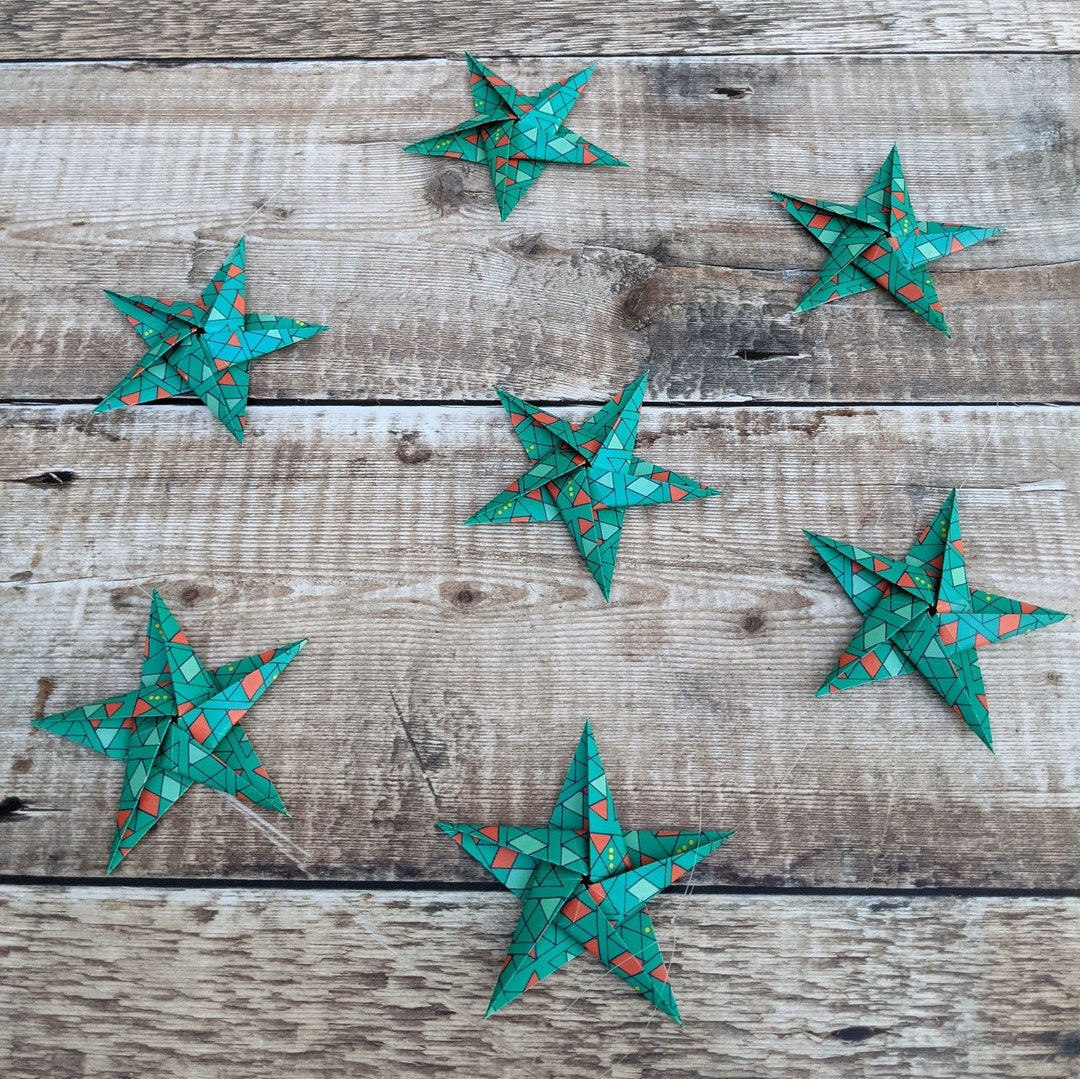 Origami Star Garland, Paper Stars Bunting, Pattern Lover, Colourful ...