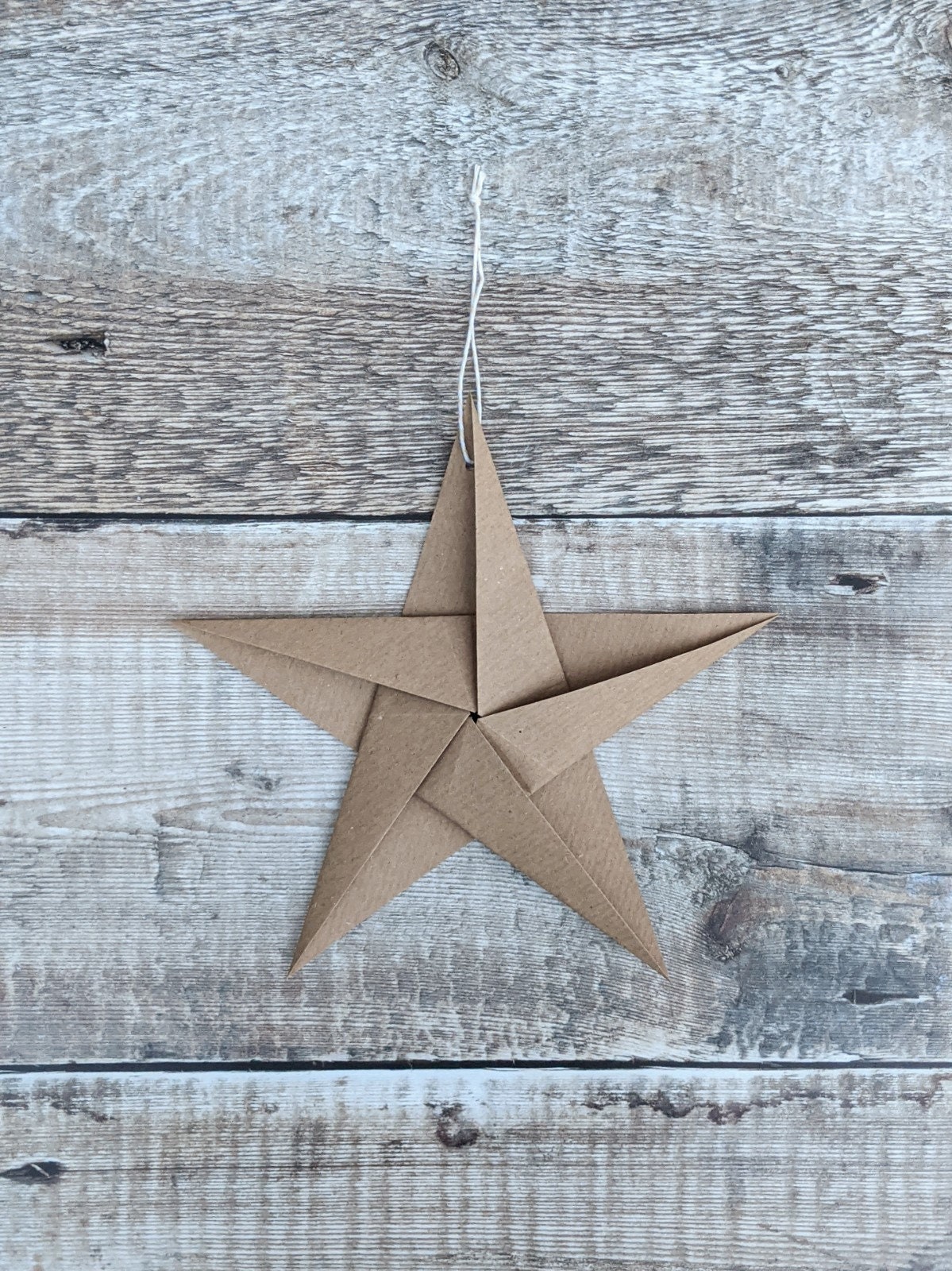 Big Origami Paper Star, Neutral Home Decorations, 19cm Diameter, Eco ...