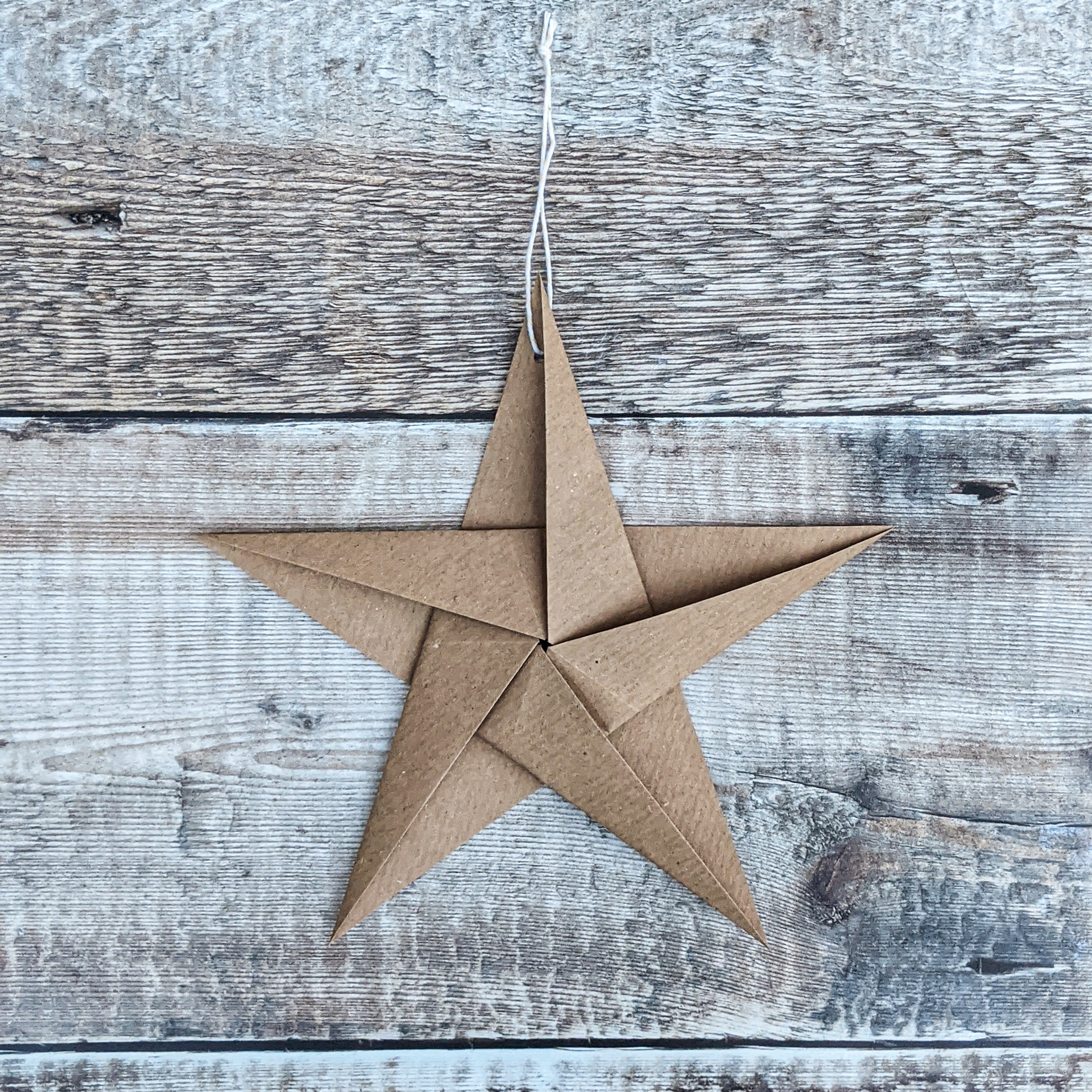 Big Origami Paper Star, Neutral Home Decorations, 19cm Diameter, Eco ...