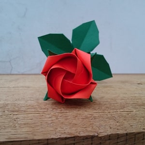 Origami Paper Rose, Valentine's Day Gift, 1st Anniversary Gift for Wife ...