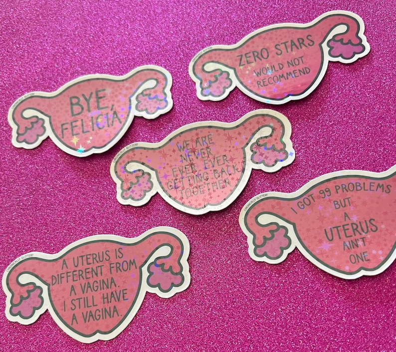 Holographic Funny Hysterectomy Sticker Pack, Chronic Illness, Chronic ...