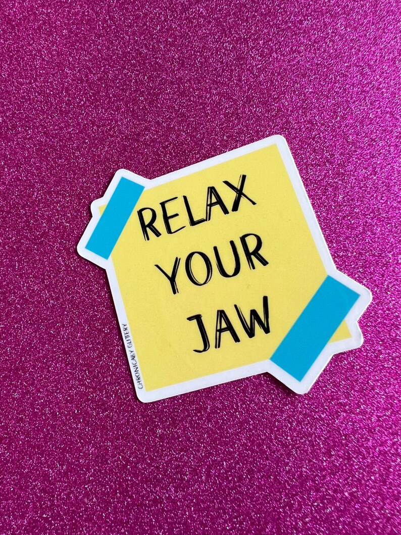 Relax Your Jaw Note to Self Sticker, Mini Affirmation, Mental Health ...