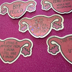 Holographic Funny Hysterectomy Sticker Pack, Chronic Illness, Chronic ...
