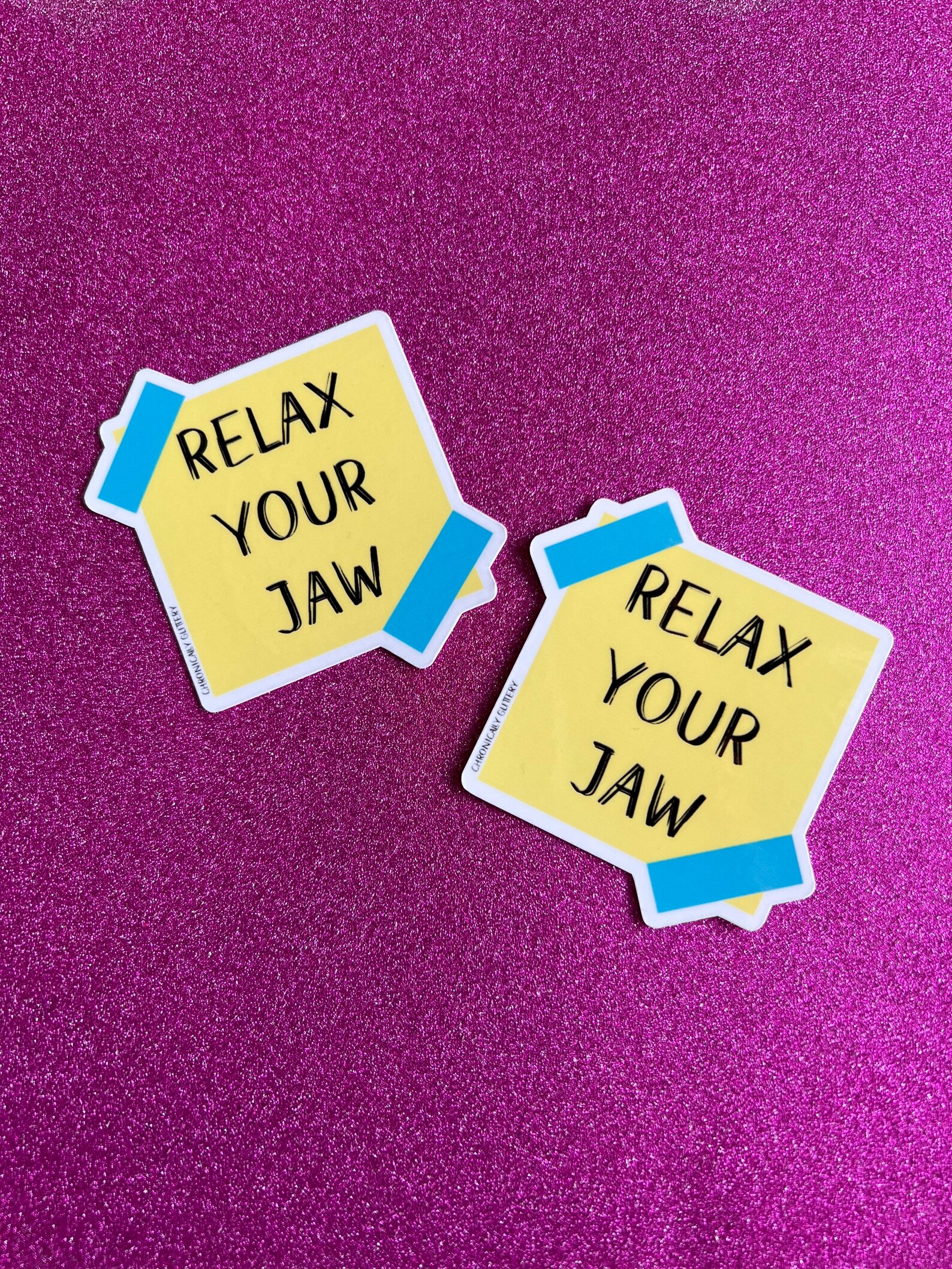 Relax Your Jaw Note to Self Sticker, Mini Affirmation, Mental Health ...