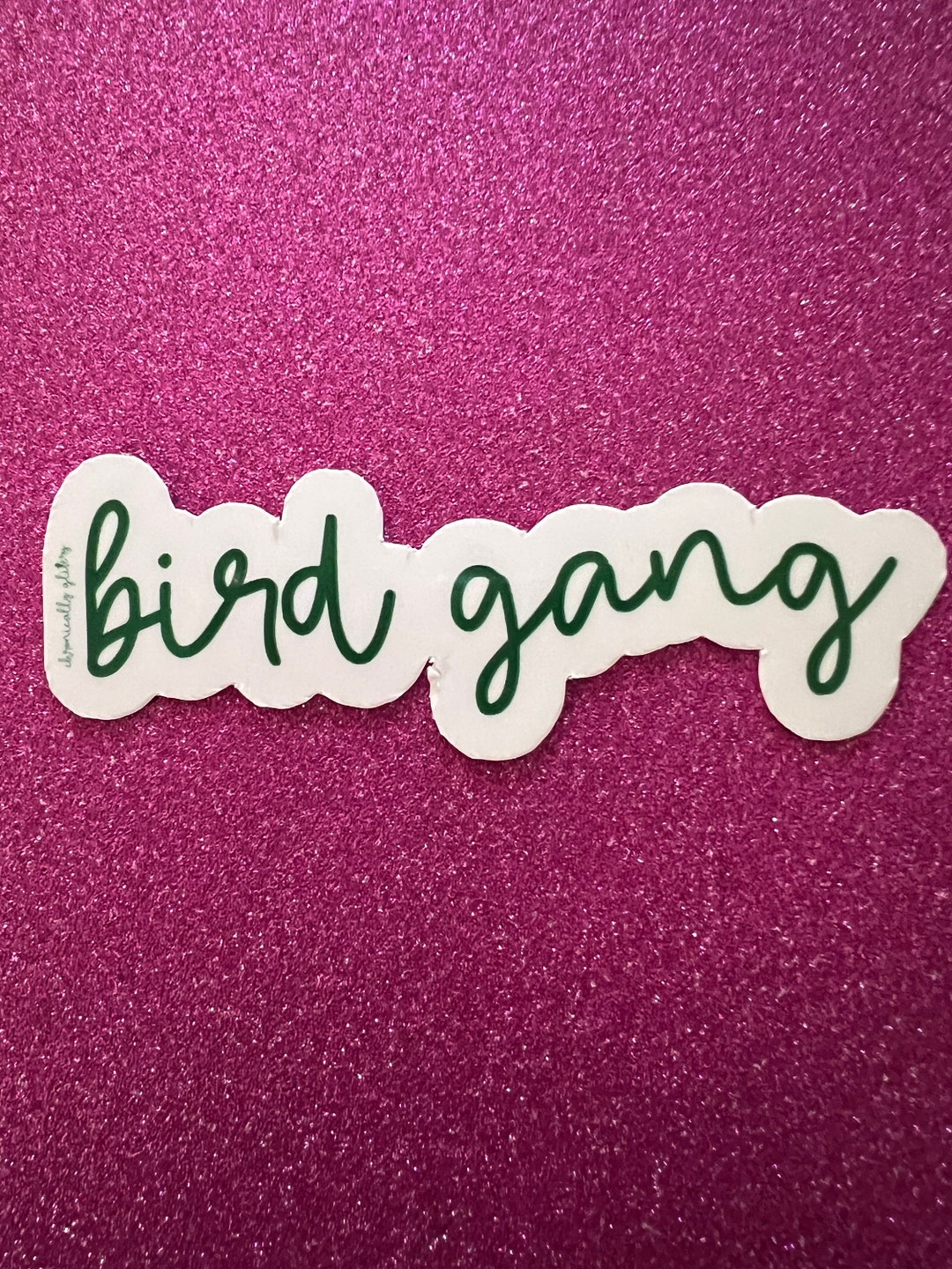 Bird Gang Script Sticker, Philadelphia Sports, Laptop Sticker, Pop ...