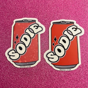 Sodie Red Can Sticker, 1000 Lb Sisters, Diet Soda, Holo, Laptop Water ...