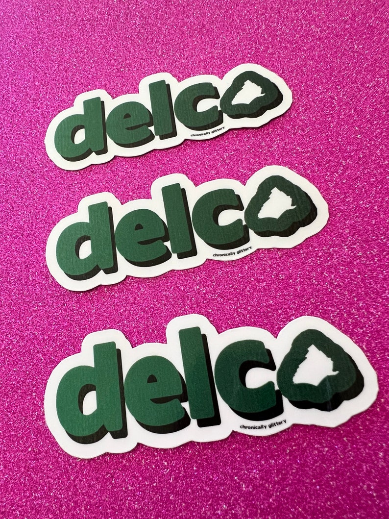 Delco Sticker, Delaware County Ouline, Map, Philadelphia Adjacent, Mood ...