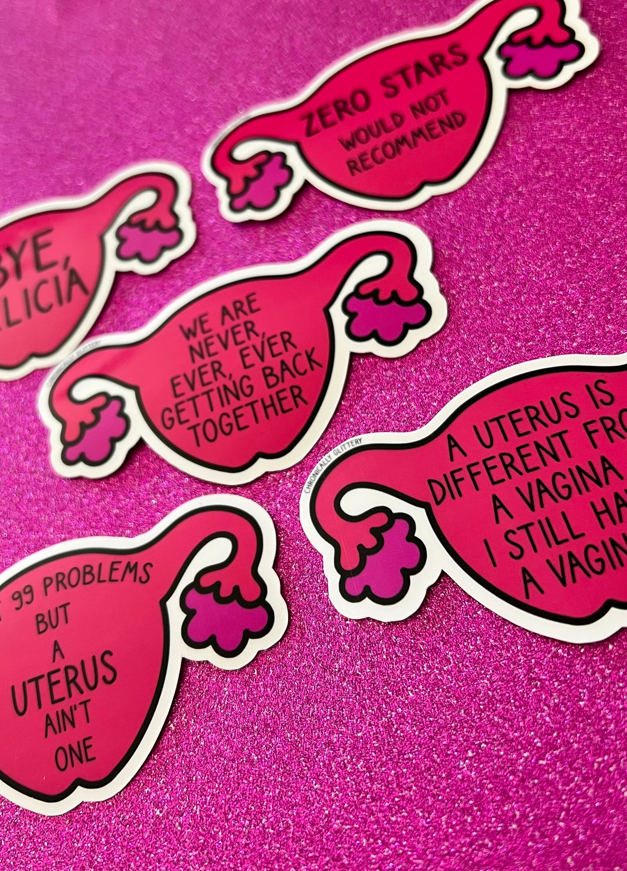 Funny Hysterectomy Sticker Pack, Bye Felicia, 99 Problems, Taylor Swift ...