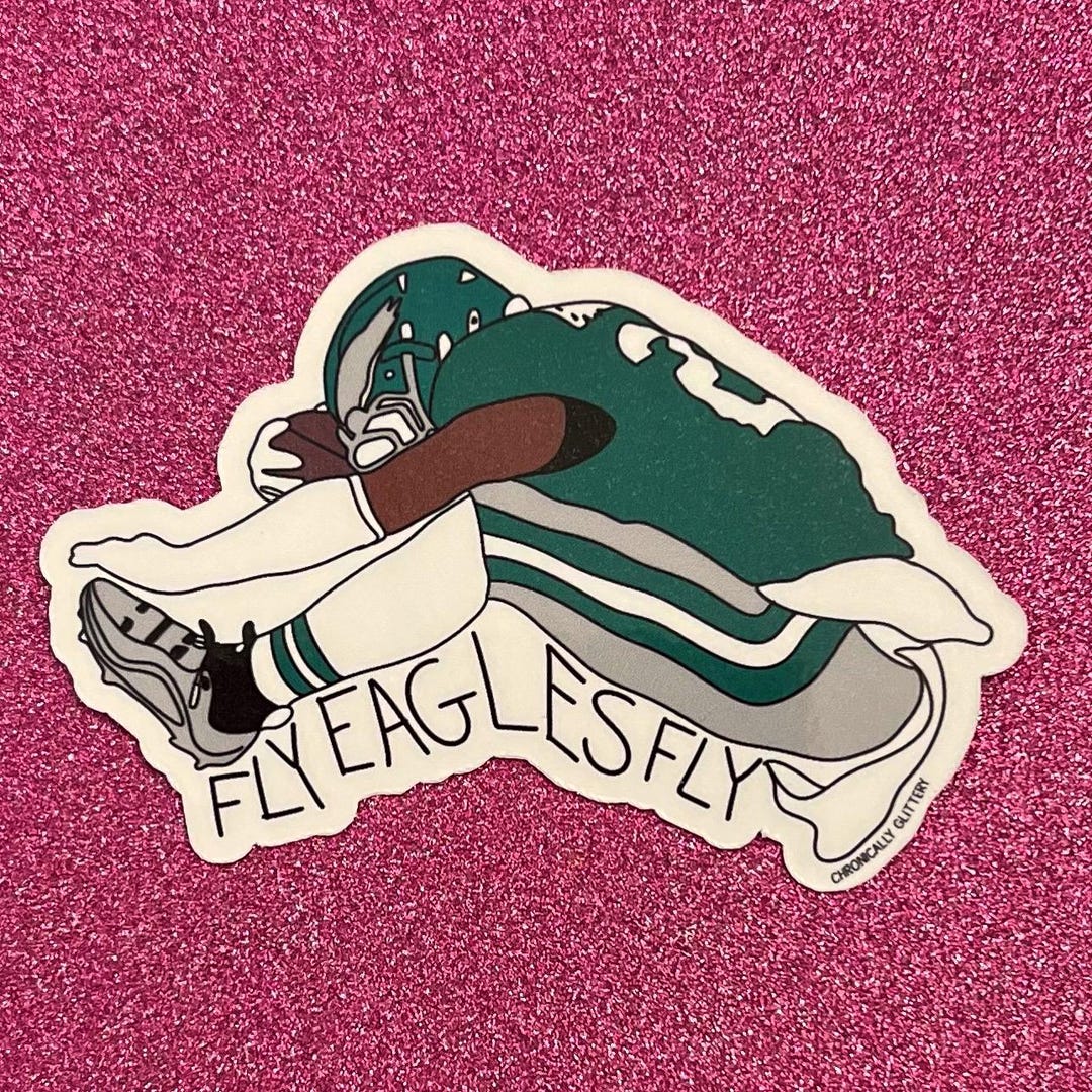 Fly Saquon Hurdle Sticker, Philadelphia Football, Mood, Laptop Sticker ...