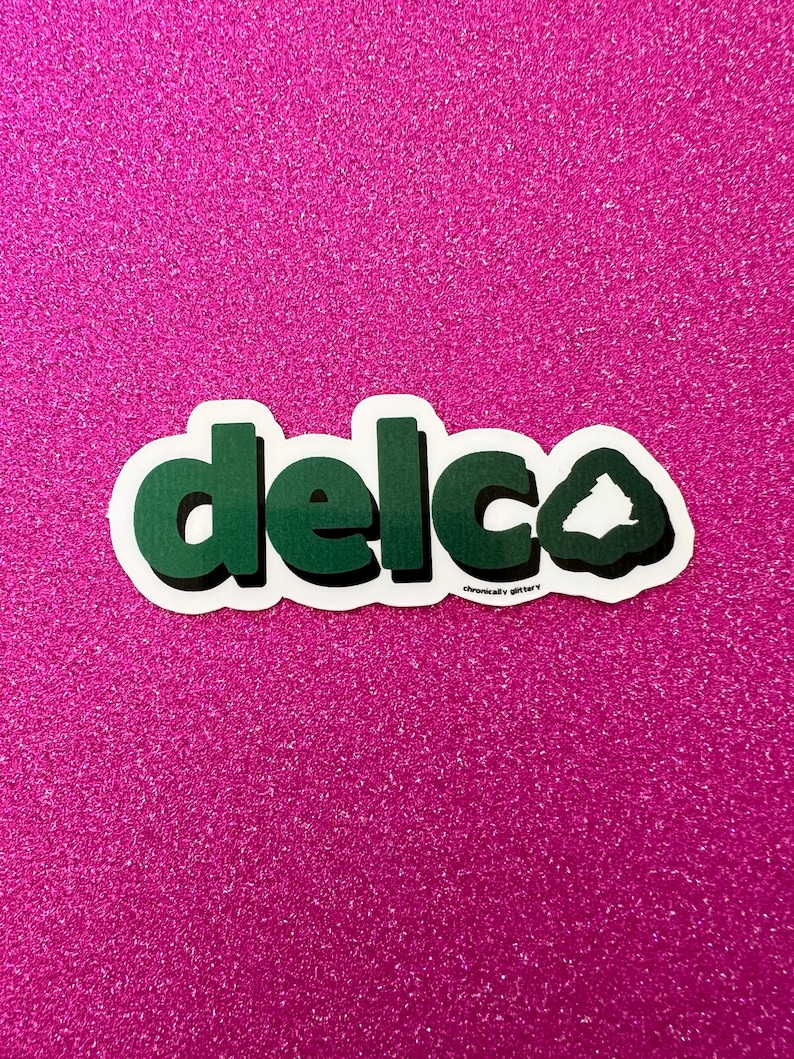 Delco Sticker, Delaware County Ouline, Map, Philadelphia Adjacent, Mood ...