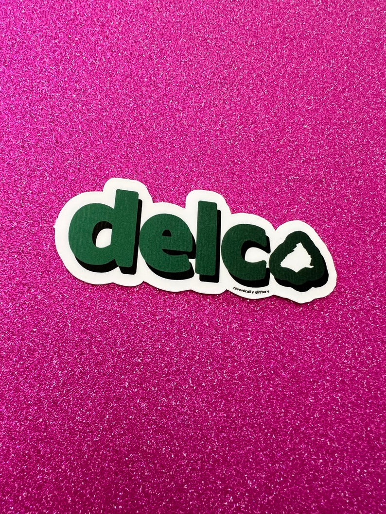 Delco Sticker Delaware County Ouline Map Philadelphia - Etsy