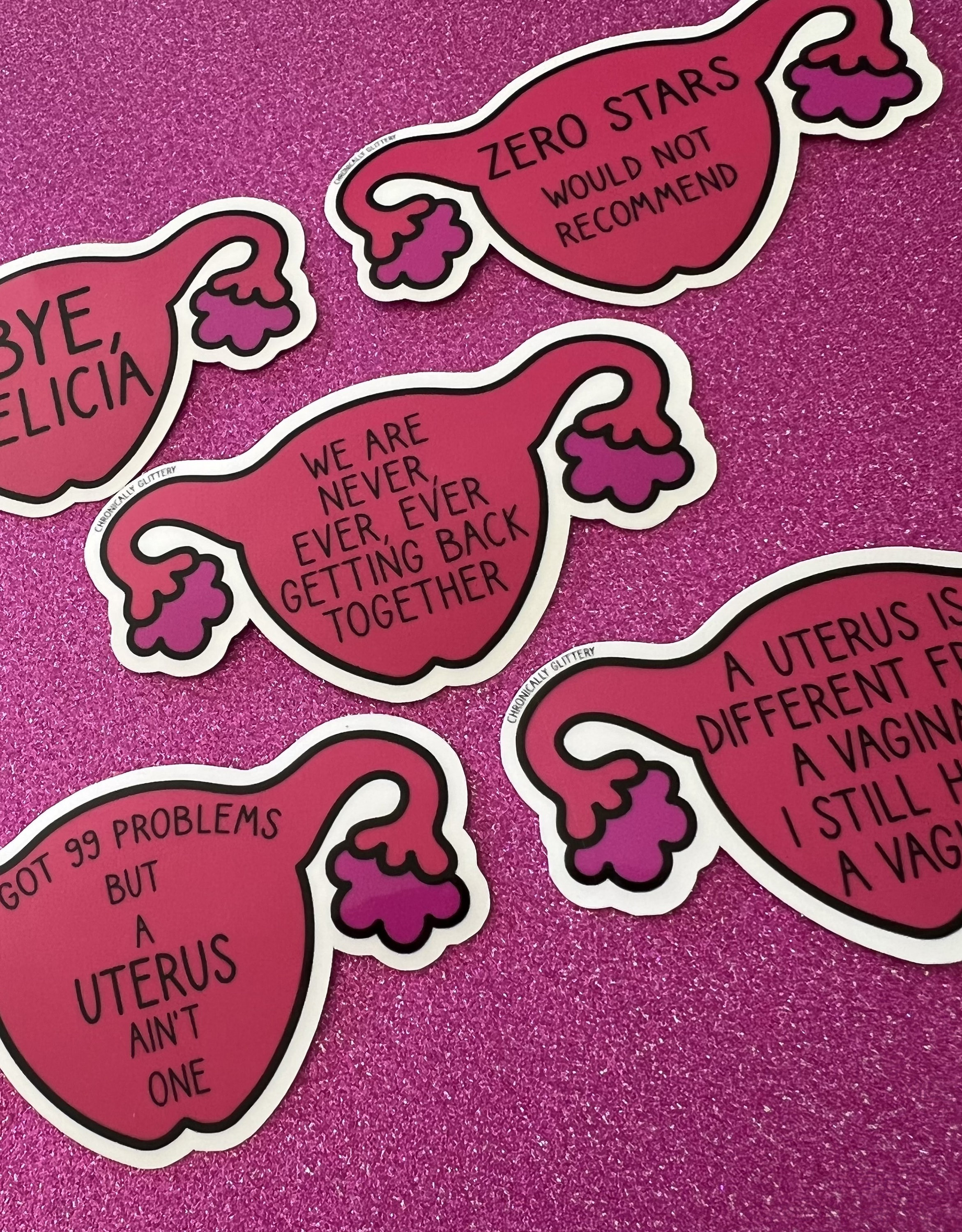 Funny Hysterectomy Sticker Pack, Bye Felicia, 99 Problems, Taylor Swift ...