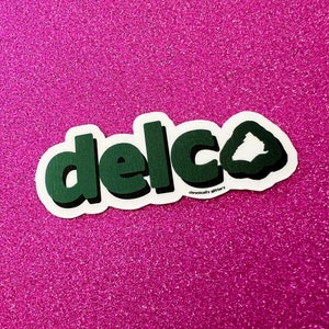 Delco Sticker, Delaware County Ouline, Map, Philadelphia Adjacent, Mood ...