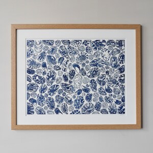 Shell Collection Original Limited Edition Lino Print, Linocut Print ...