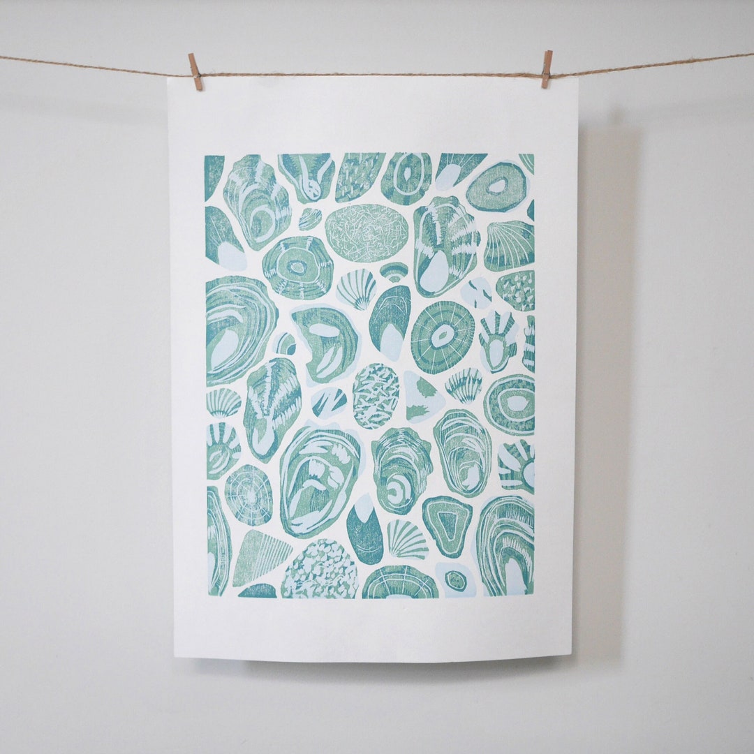 Beachcomber Original Limited Edition Woodcut Print, Woodblock Print ...