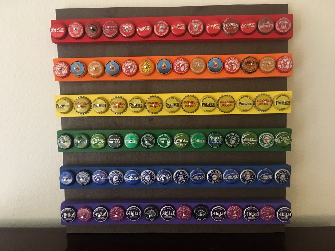 Bottle Cap Rainbow Flag - Etsy