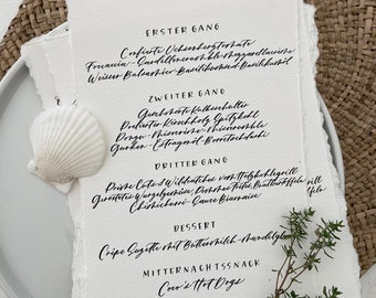Calligraphy Menu - Etsy