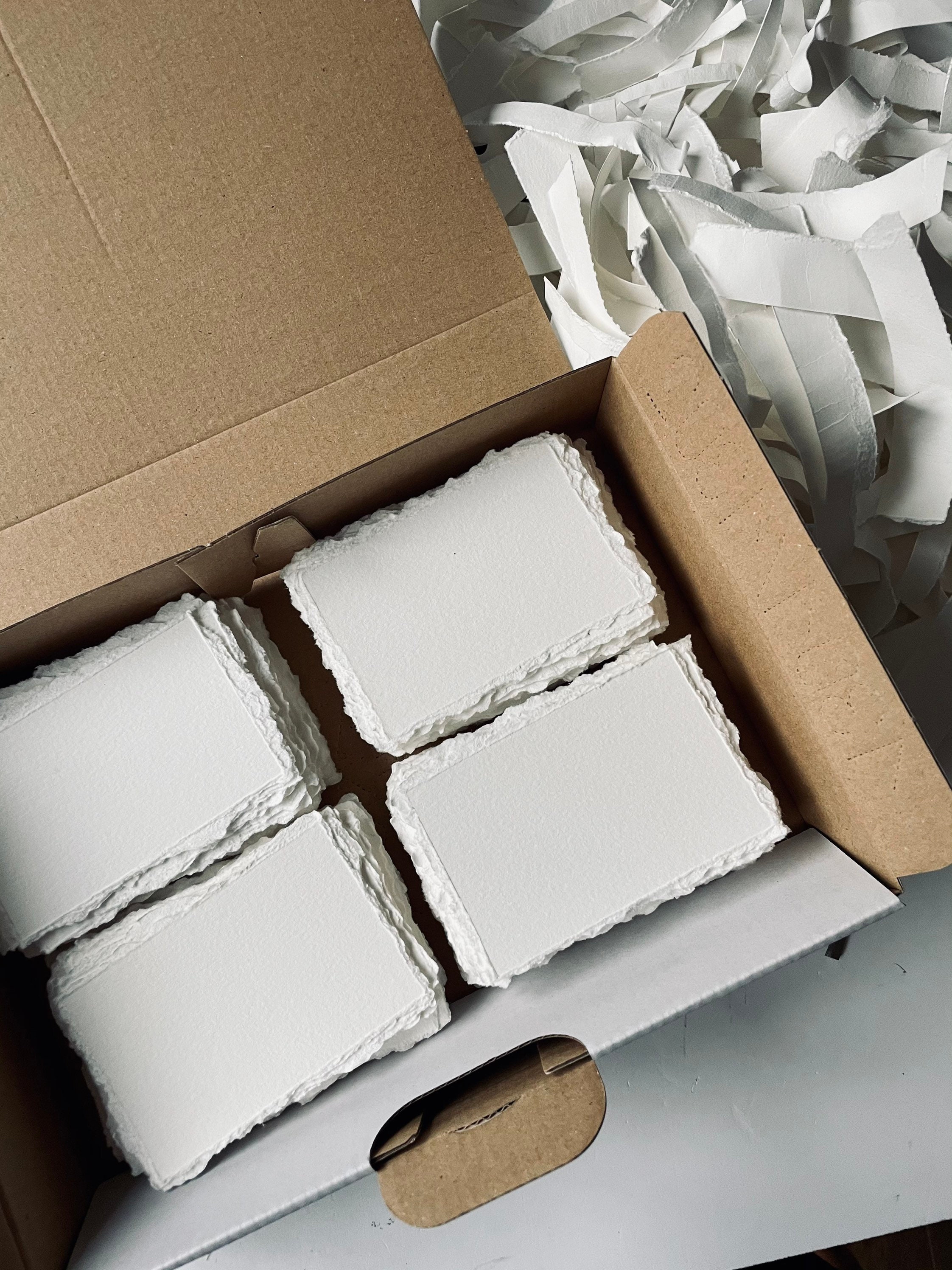 Place Cards on Hand Torn Paper Deckled Name Place Cards - Etsy