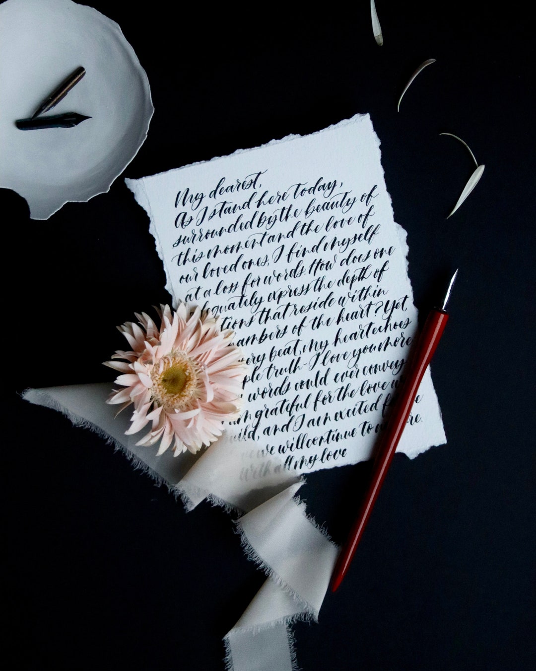 Custom Wedding Vows Handwritten, Love Letter Calligraphy, Anniversary ...