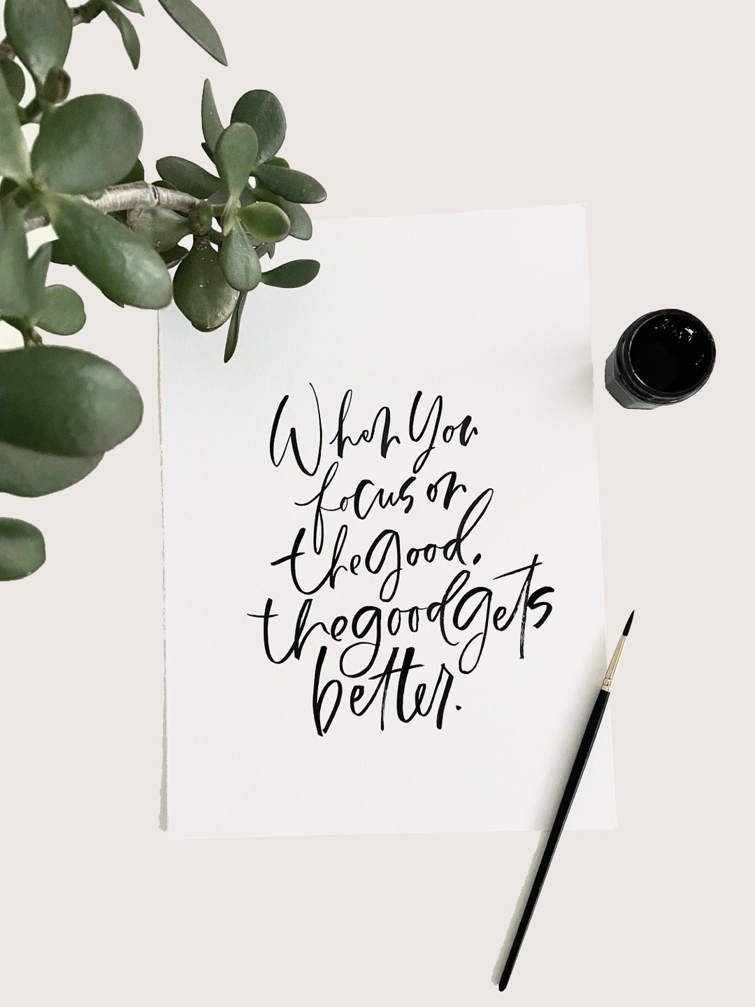 Custom Handwritten Calligraphy Quote Brush Calligraphy - Etsy