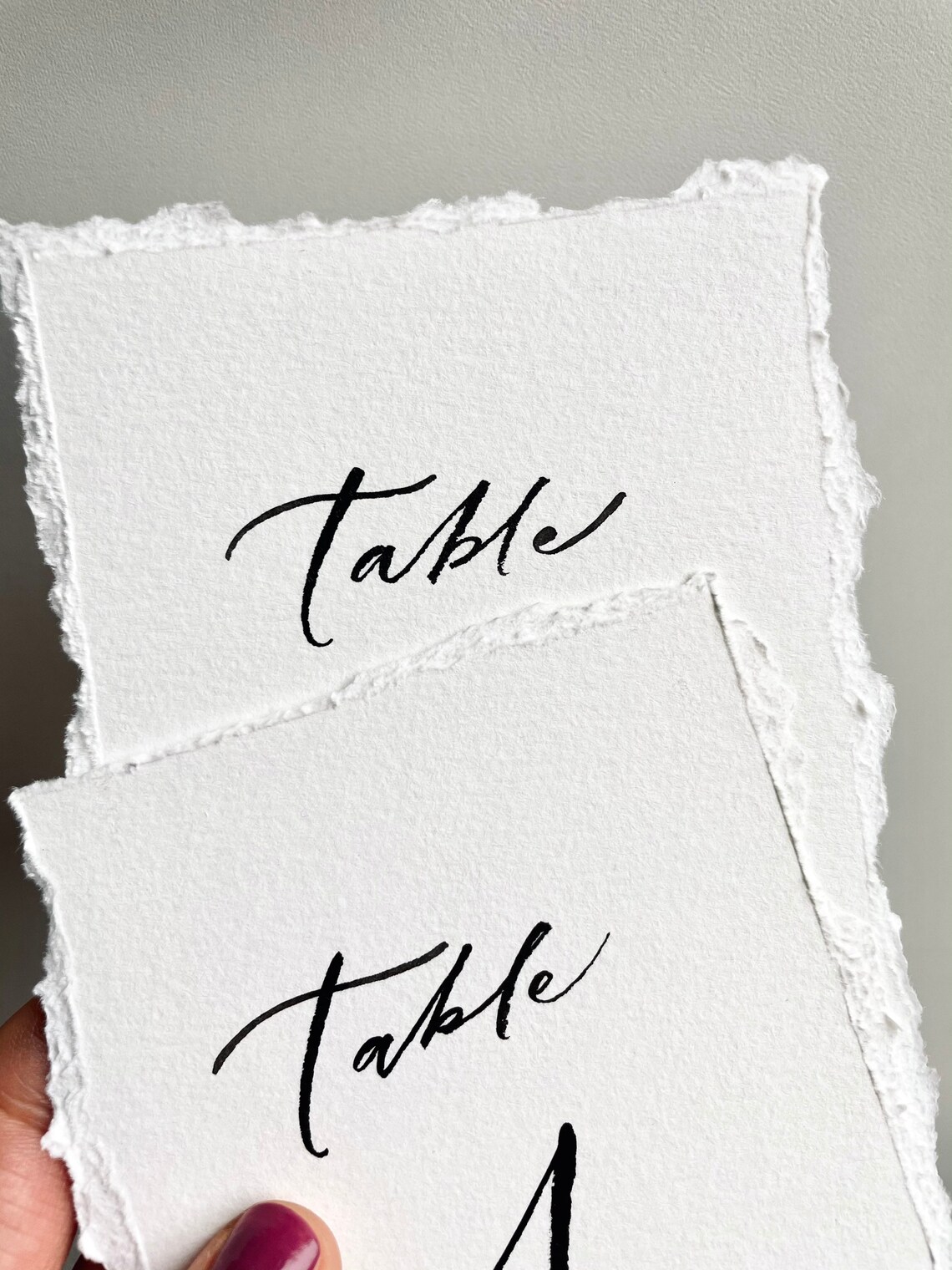 Wedding Hand Torn Table Numbers Handwritten - Etsy