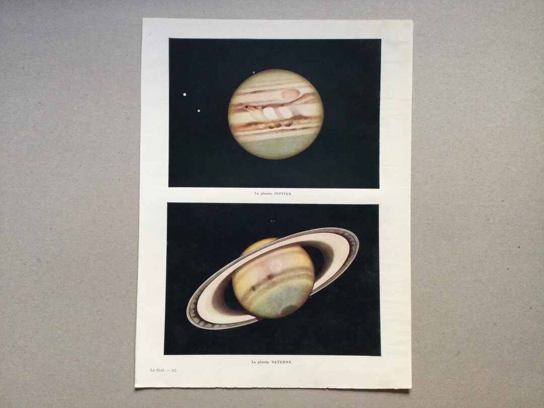 Saturn, Planet Saturn, Planet, Saturn, Astronomy Prints Vintage Print ...