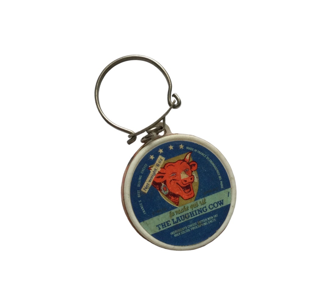 Laughing Cow Key Ring, Vintage Key Ring, 80s, Advertising Key Ring, 80s ...