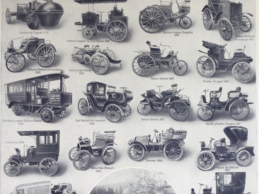 Automobiles, Vintage Cars From 1770 to 1914, Large Format, Larousse ...